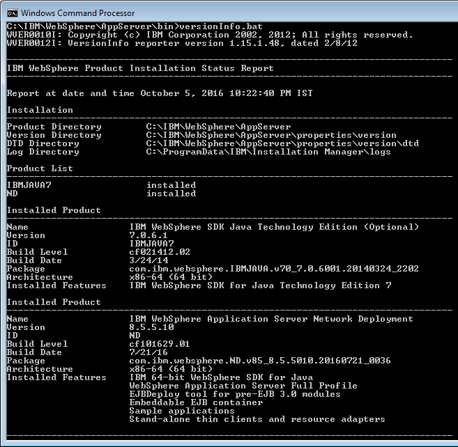 Websphere Application Server V855 Fix Pack 10 Update