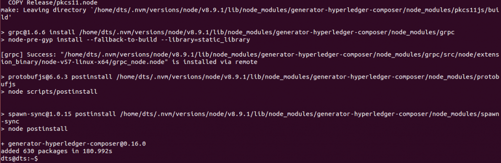 Hyperledger Composer Installation process